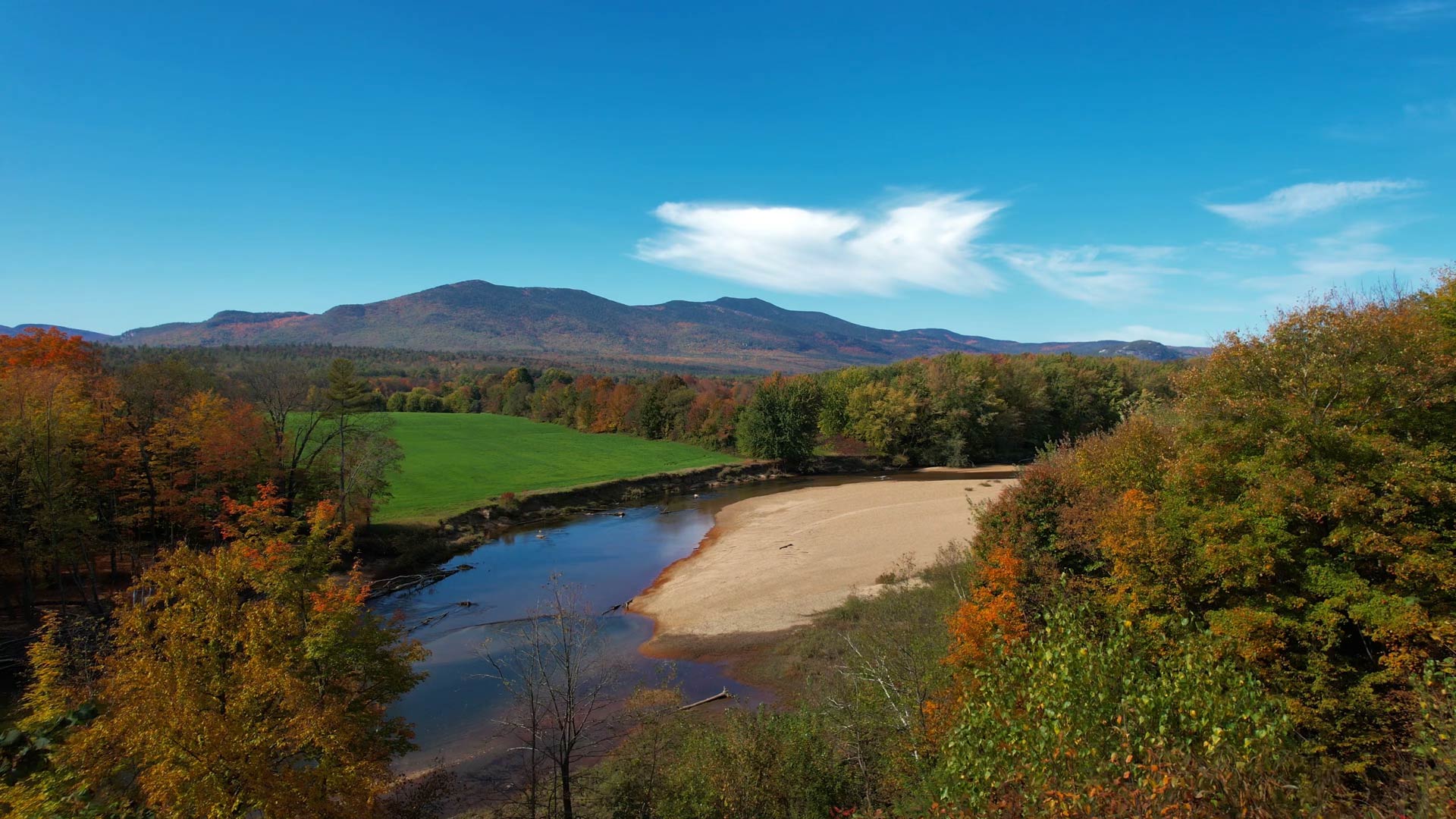 Fall Foliage Landscape 4k Royalty Free Stock Video
