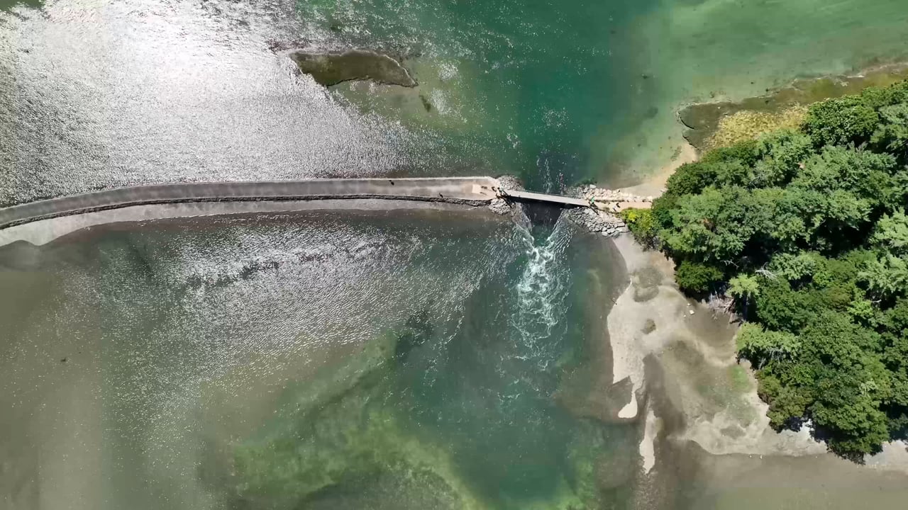 Water Dam Aerial Royalty Free Stock Video